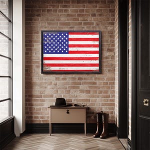 Israel Flag Framed Wall Art, Wood Printing Flag, Wood Framed Wall Art ...