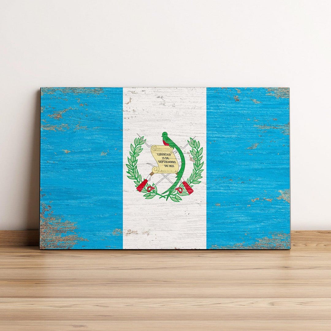 Guatemala Flag Wall Art, Wood Printing Flag, Wood Wall Art Decor, Wall ...