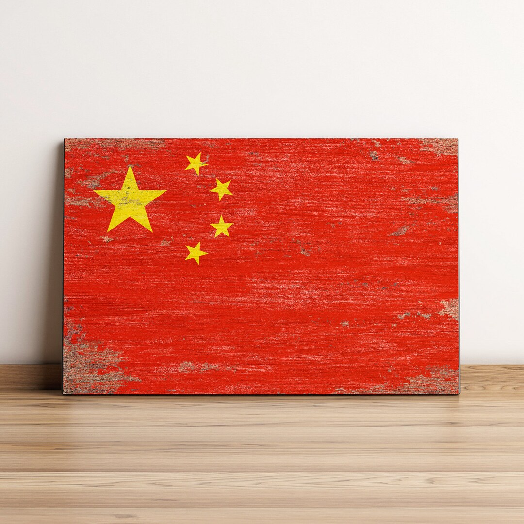China Flag Wall Art, China Flag, Wood Printing Flag, Wood Art, Wall Art ...