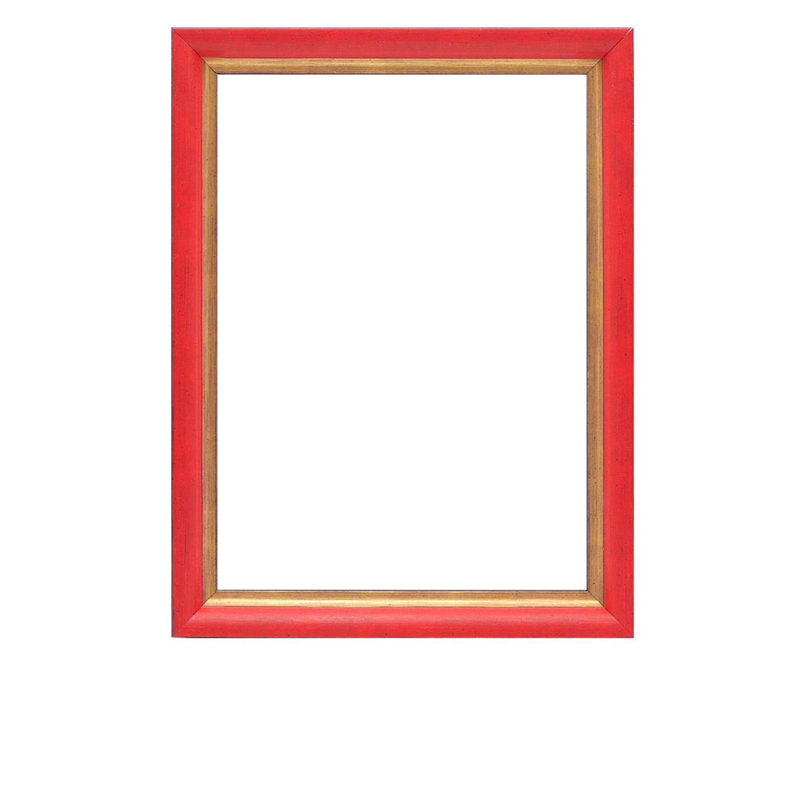 Red Blue Black Gold Wood Picture Frame, Handmade Custom Frame, Modern ...