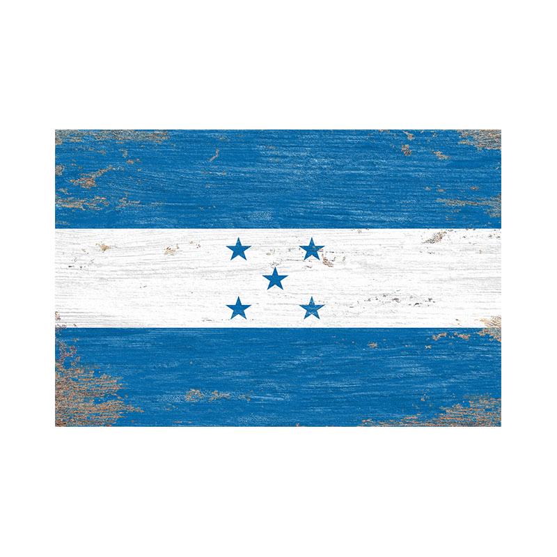 Honduras Flag Framed Wall Art, Wood Printing Flag, Wood Framed Wall Art ...