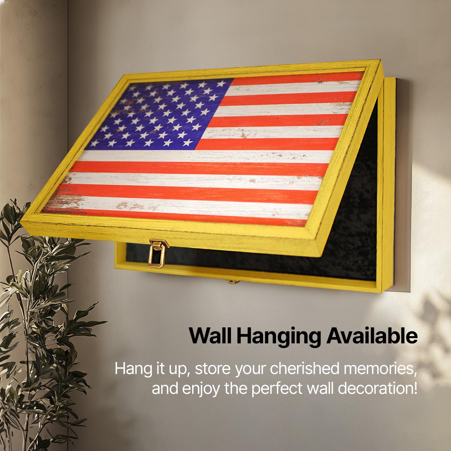 Washington State Flag Picture Frame Keepsake Box, Wood Printing State ...