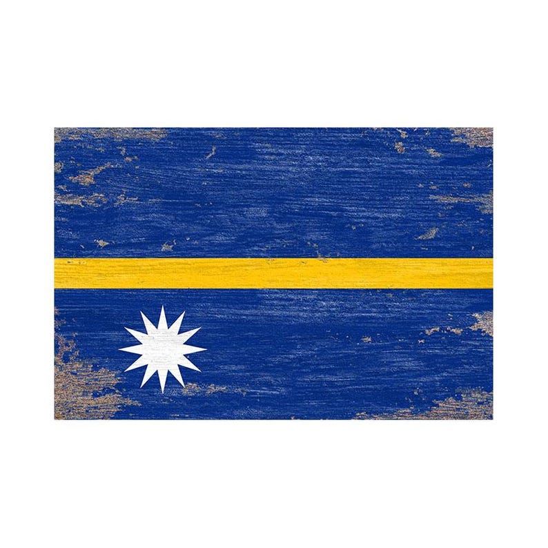 Nauru Flag Keepsake Box, Wood Printing Flag, Wood Art, Wall Hanging ...