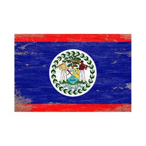 Belize Flag Keepsake Box, Wood Printing Flag, Wood Art, Wall Hanging ...