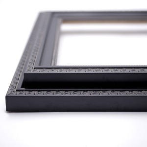 Black Ornate Wood Picture Frame, Classic Frame, Handmade Custom Frame ...