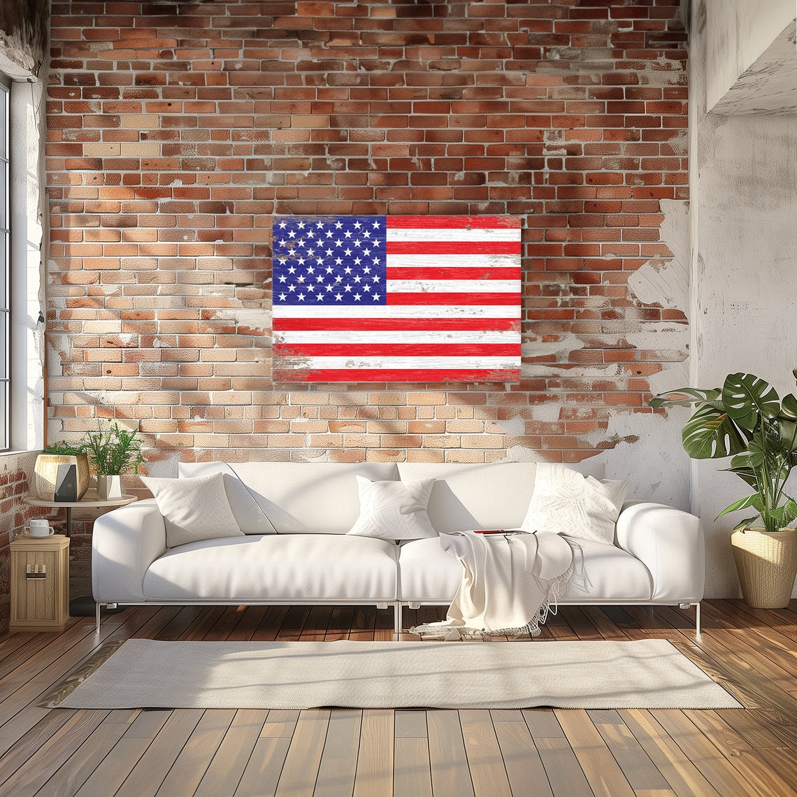 USA Flag Wall Art, American Flag, Wood Printing Flag, Wood Art, Wall ...