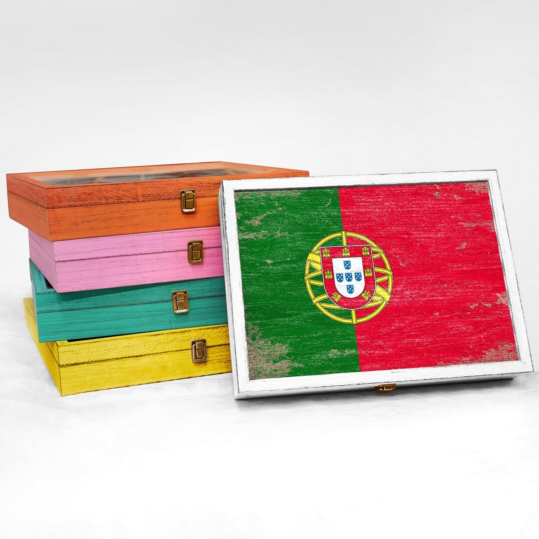 Portugal Flag Keepsake Box, Wood Printing Flag, Wood Art, Wall Hanging ...