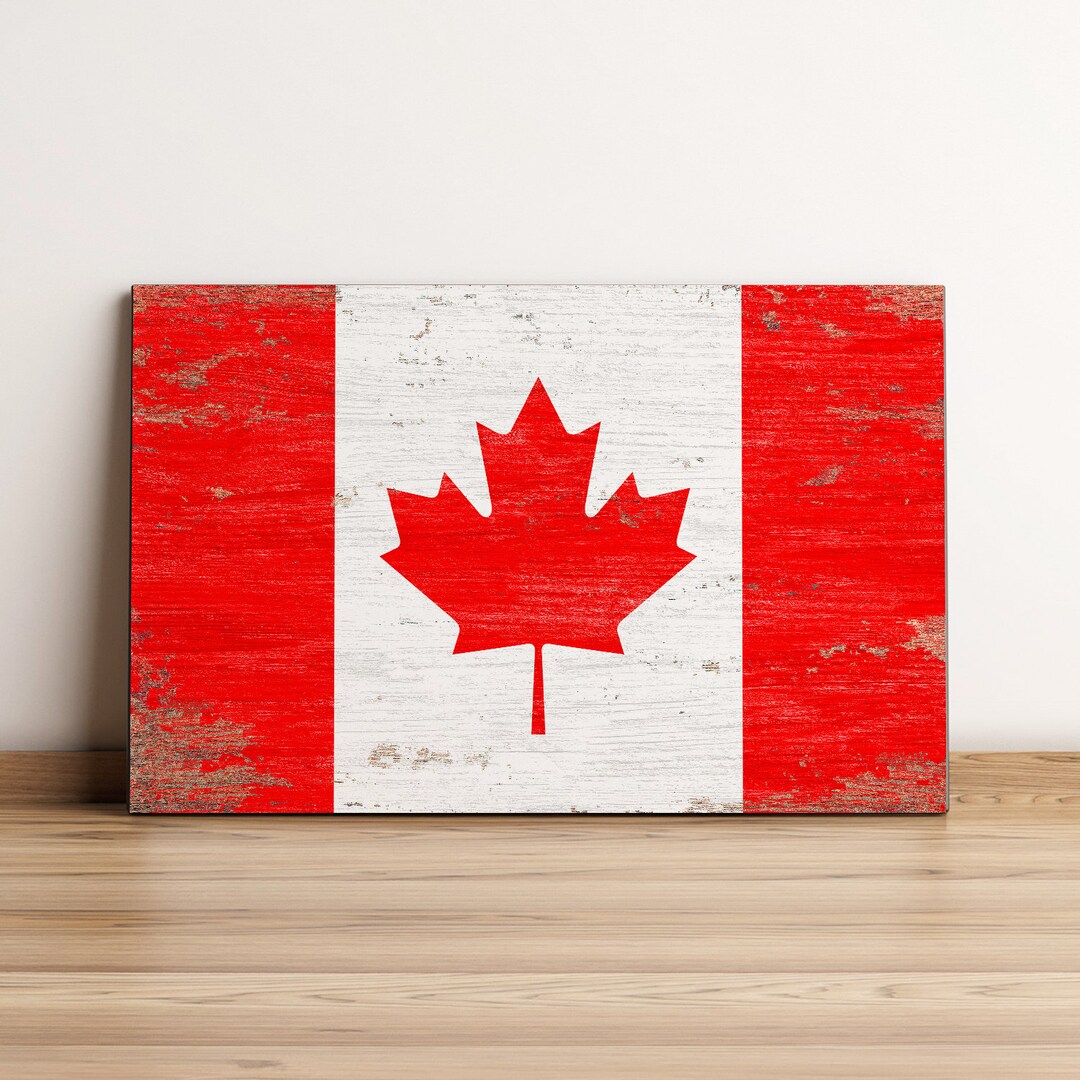 Canada Flag Wall Art, Canada Flag, Wood Printing Flag, Wood Art, Wall ...