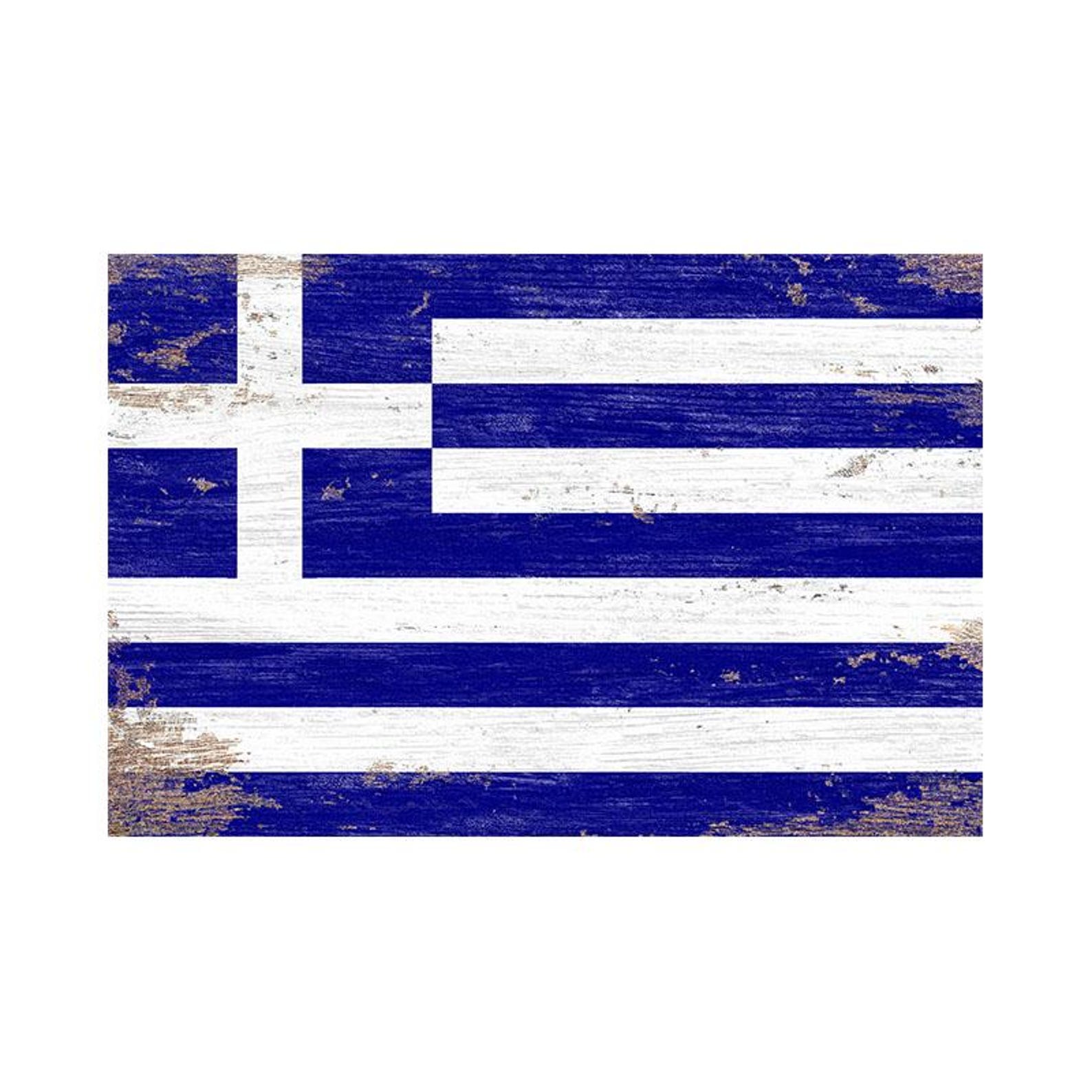 Greece Flag Keepsake Box, Wood Printing Flag, Wood Art, Wall Hanging ...