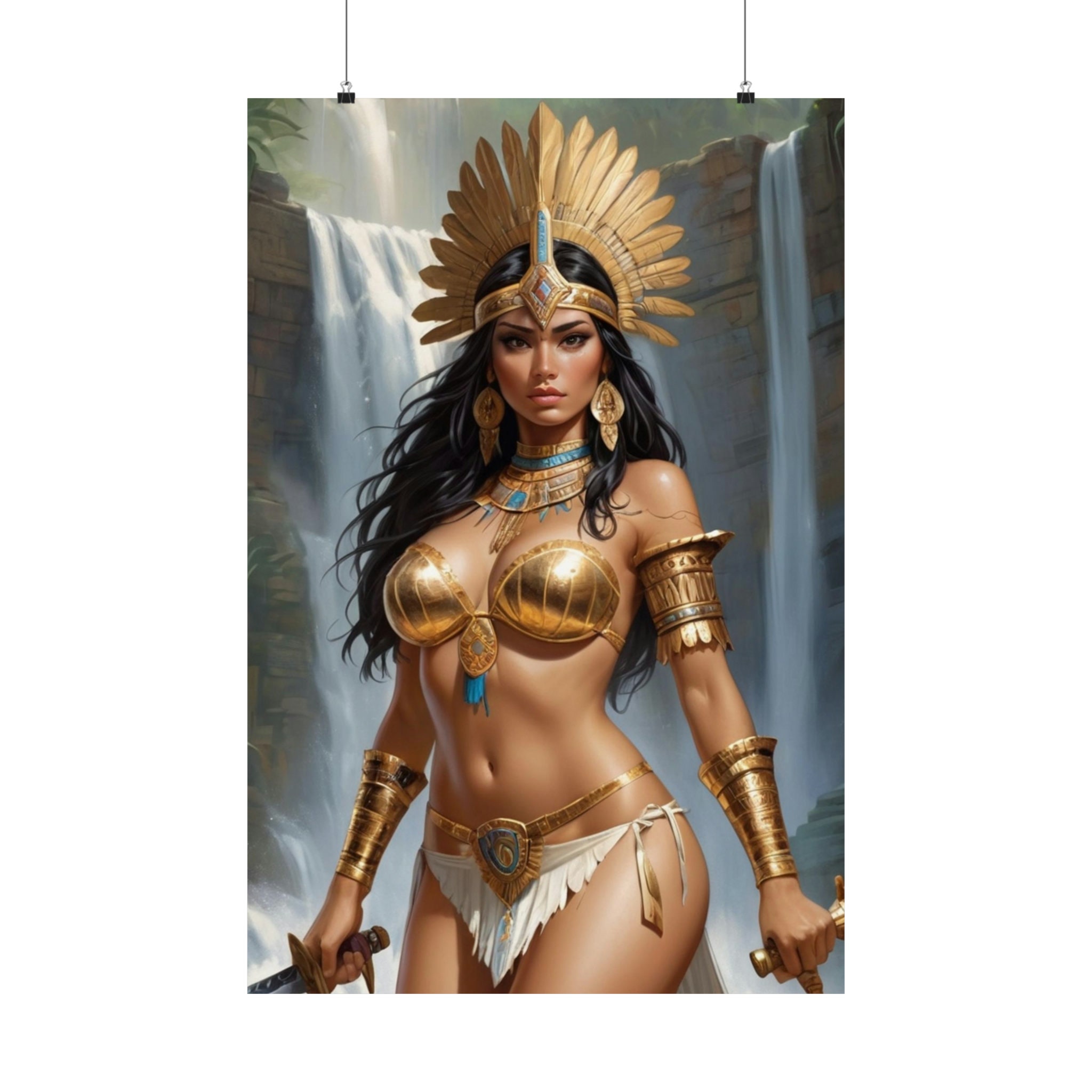 Aztec Princess Vertical Posters - Etsy