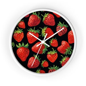 Strawberry Wall Clock - Etsy