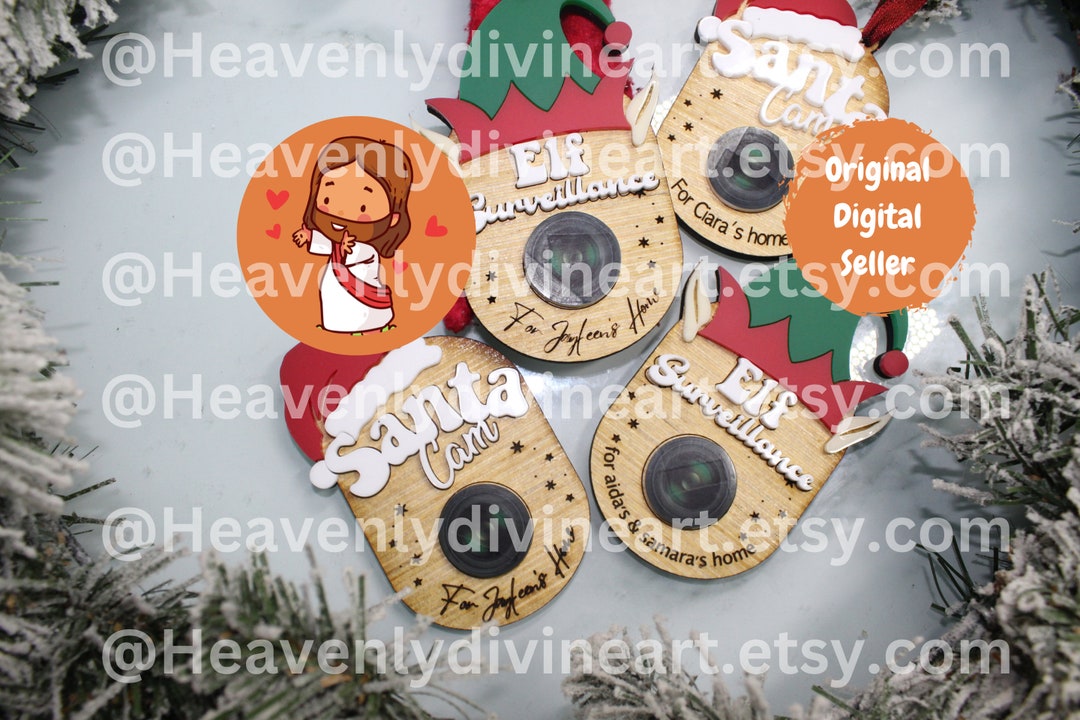 Santa Cam and Elf Surveillance Laser File Glowforge File You Can ...