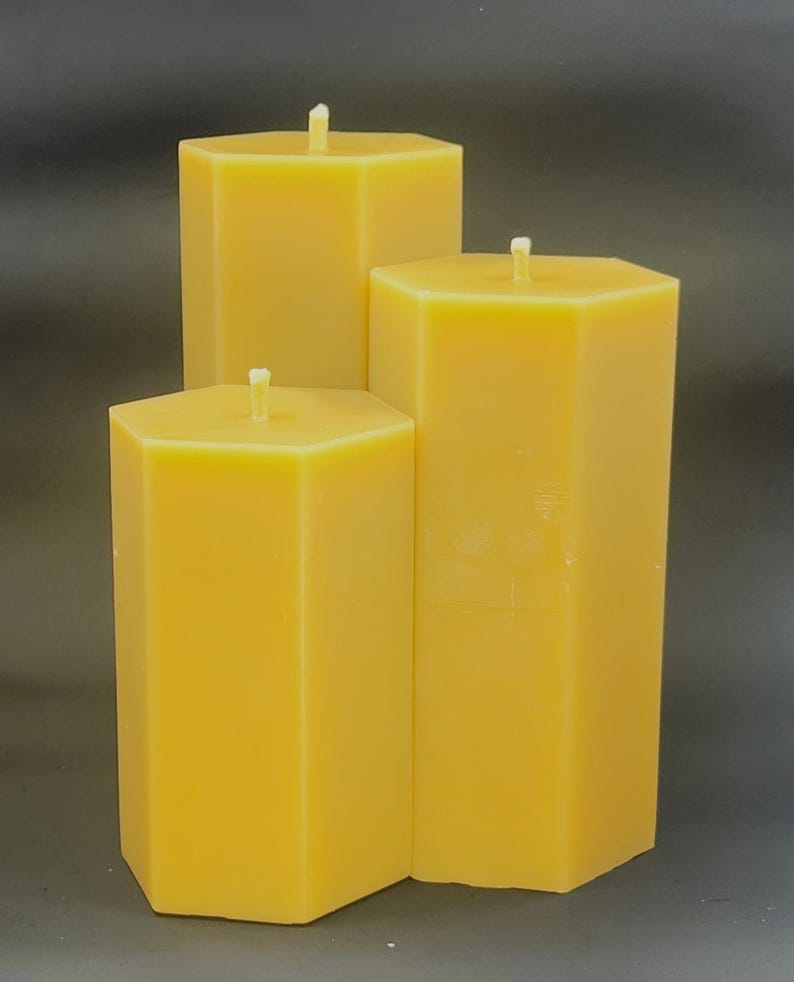 Hexagon Pillar Candles - Etsy