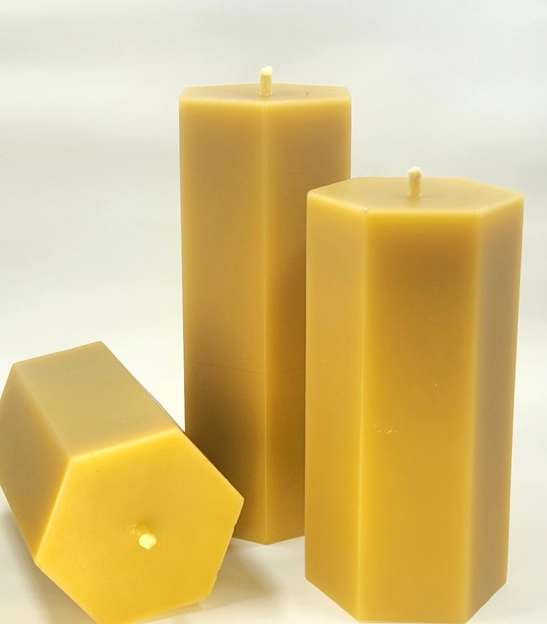 Hexagon Pillar Candles - Etsy