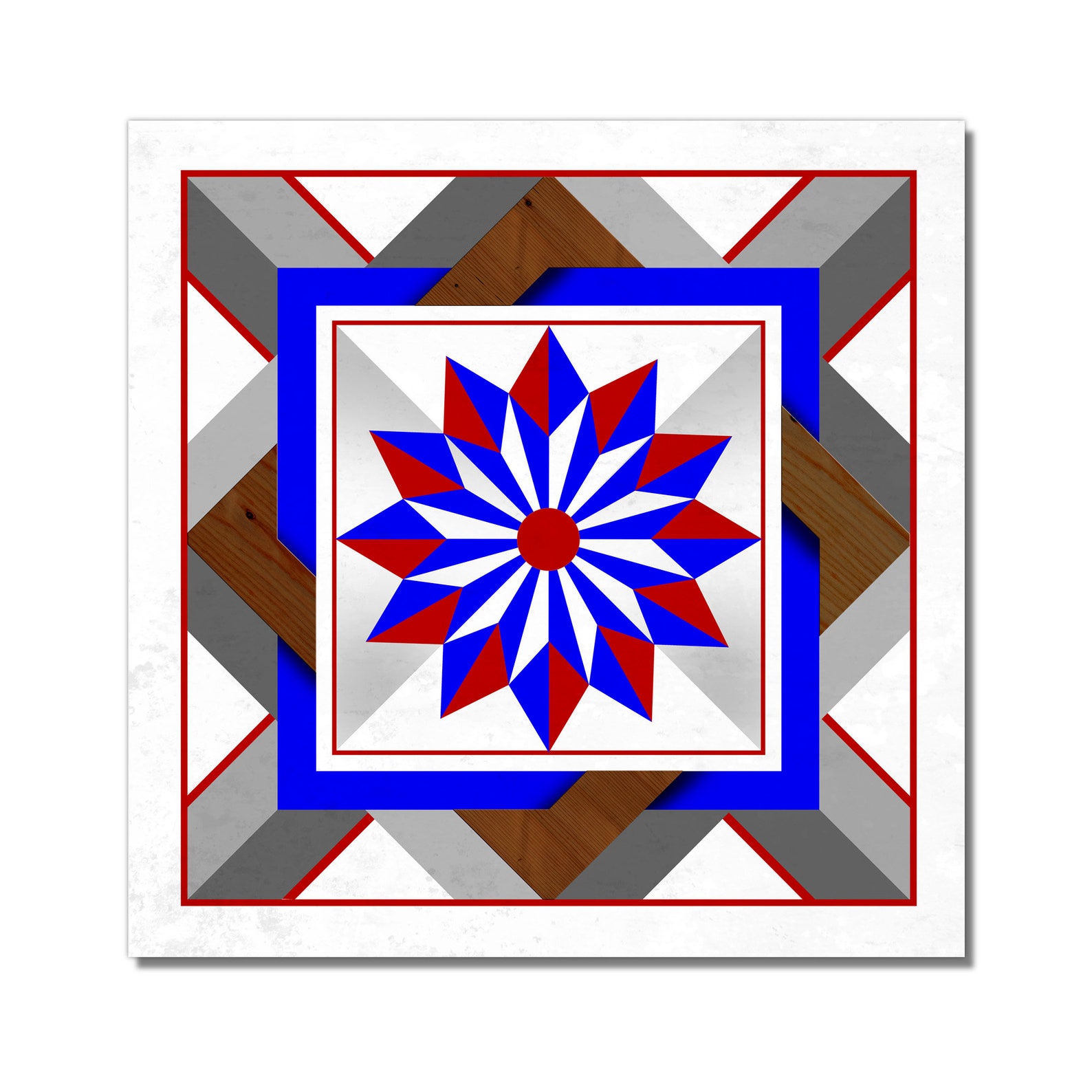 Barn Quilt Metal Sign, Printed on Strong Aluminum Faced and Plastic ...