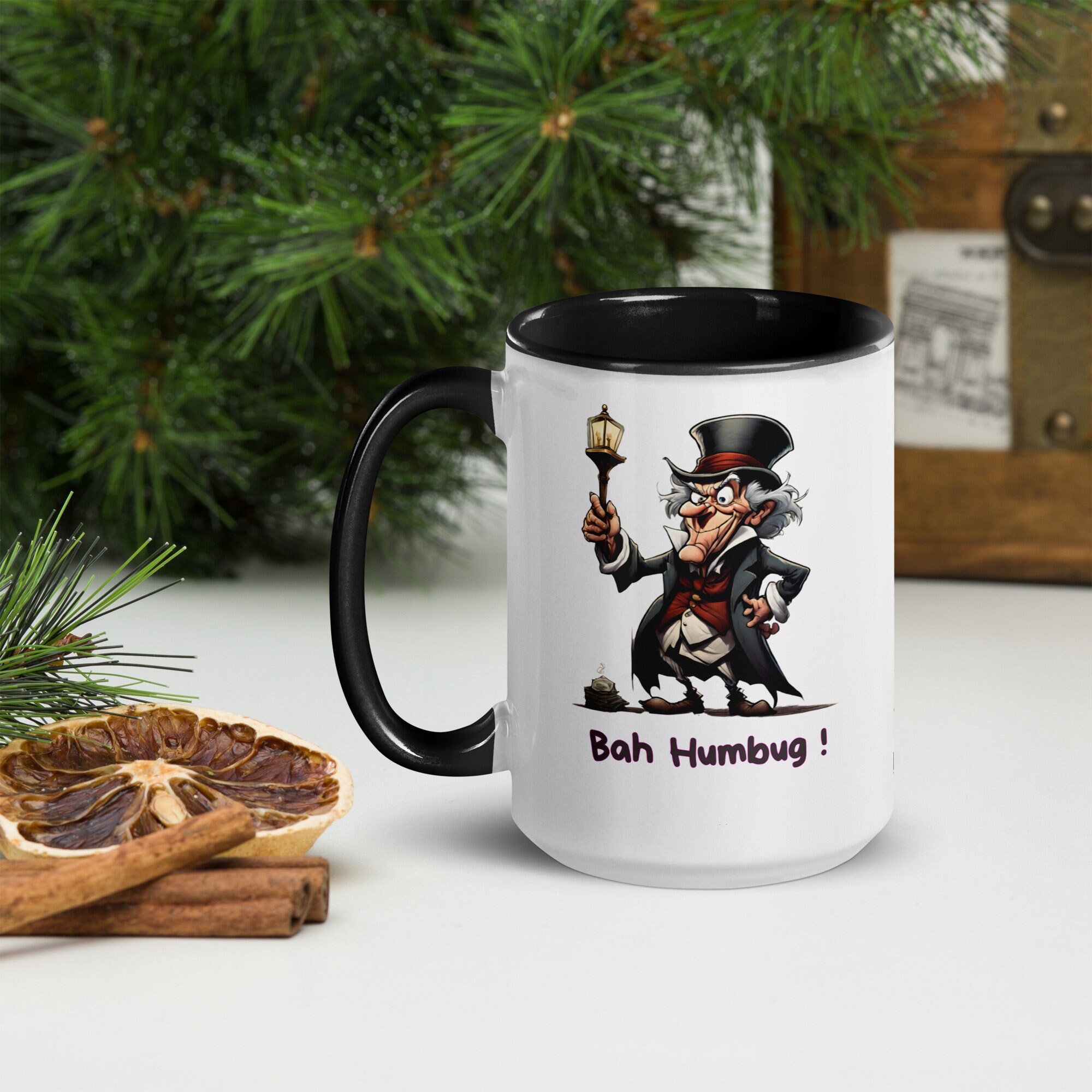 Bah Humbug Mug With Color Inside - Etsy
