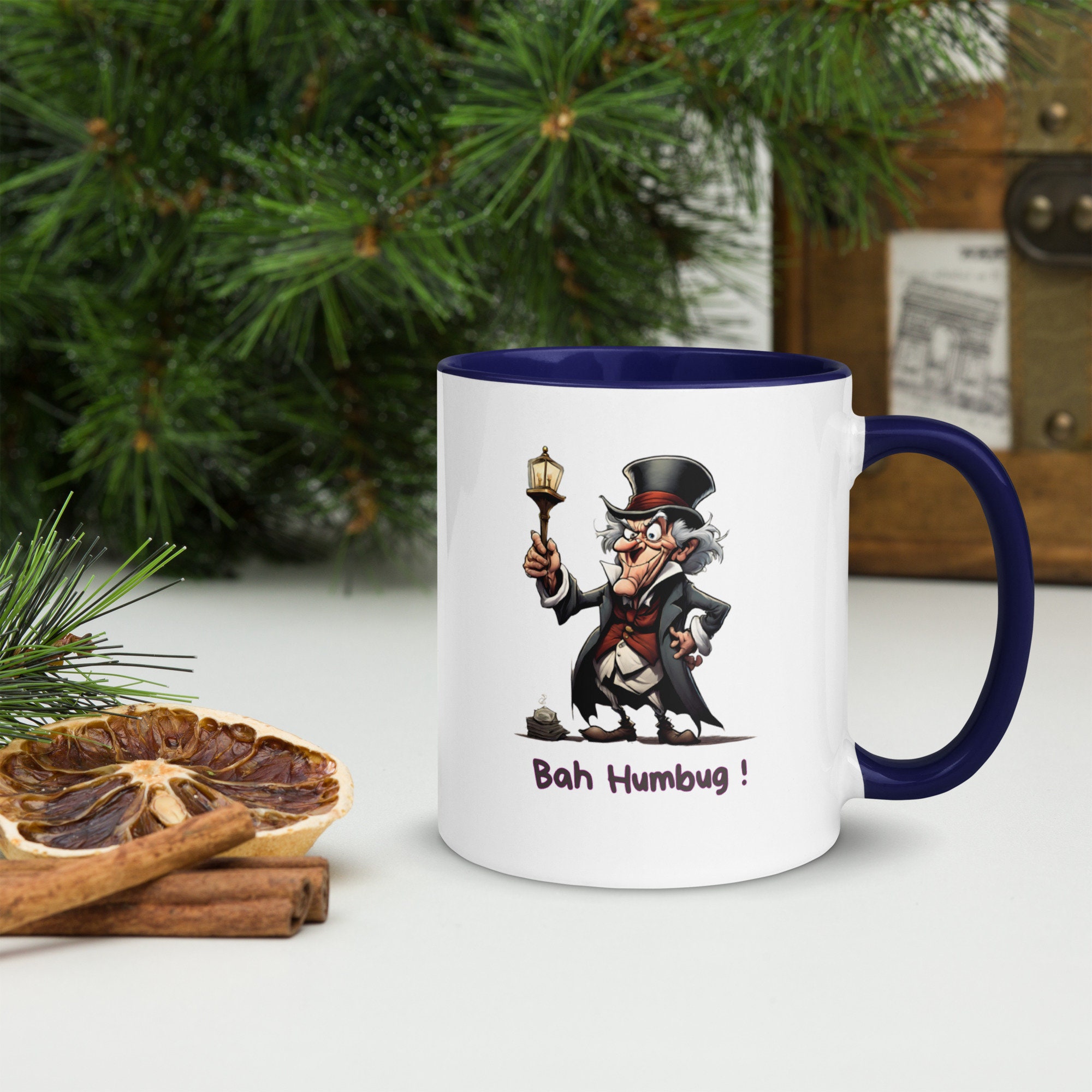 Bah Humbug Mug With Color Inside - Etsy