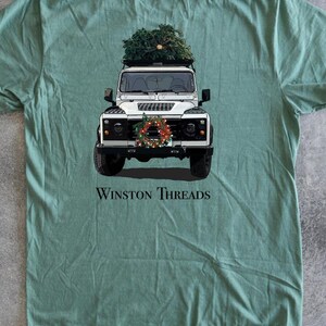 Christmas Tree Land Rover Defender Comfort Color Unisex Garment-dyed ...