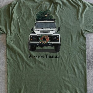 Christmas Tree Land Rover Defender Comfort Color Unisex Garment-dyed ...