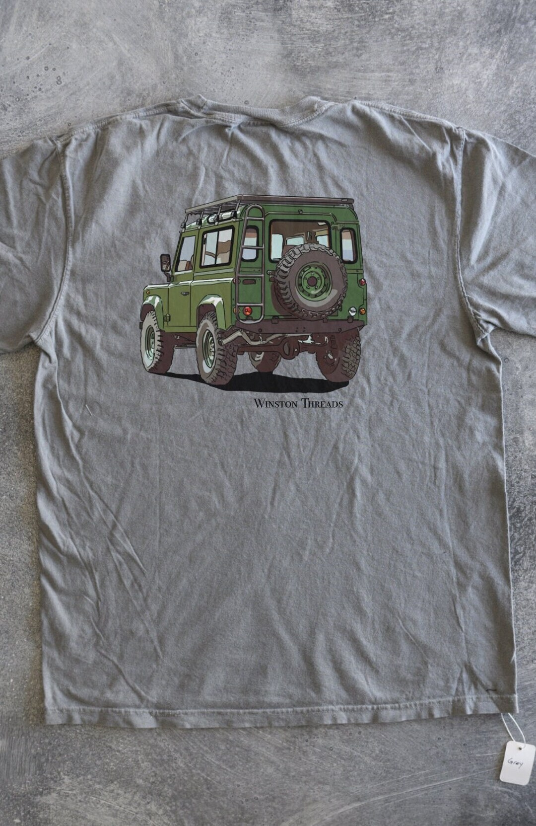 Hand Drawn Green LR Defender 90 Comfortable Loose Fit Comfort Color ...