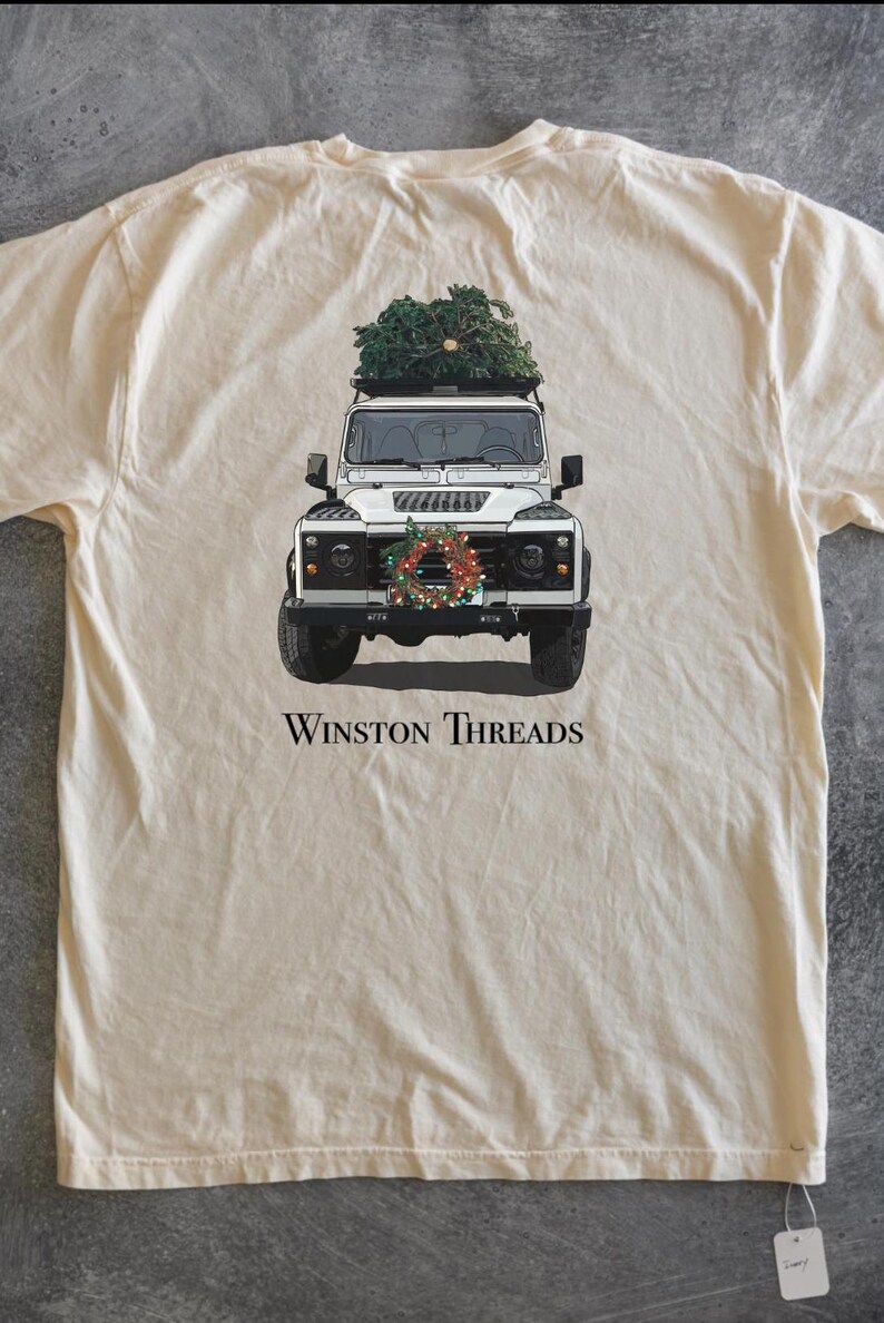 Christmas Tree Land Rover Defender Comfort Color Unisex Garment-dyed ...