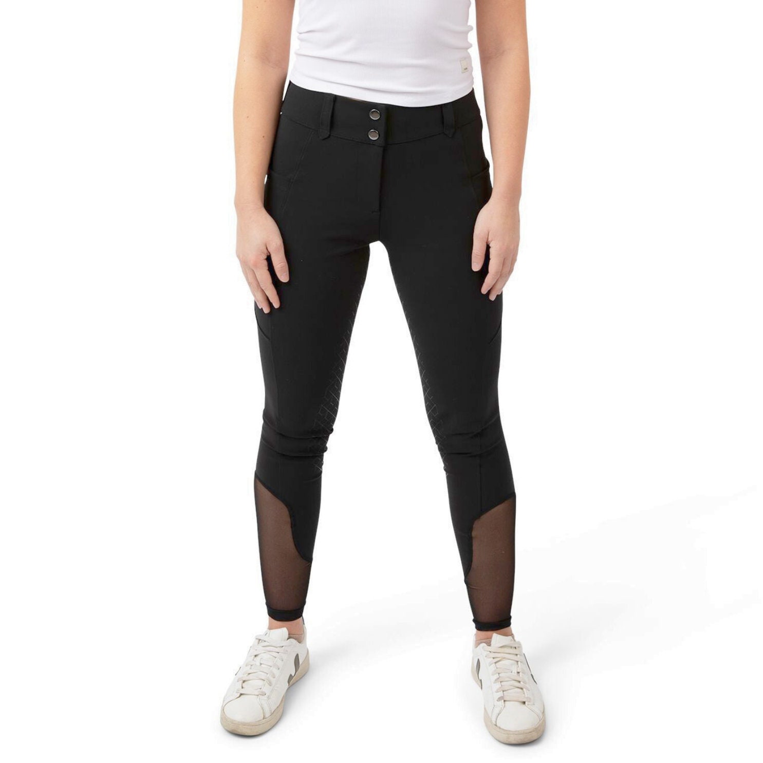 Premium Equestrian Breeches With 2 Side Pockets & Mesh Fabric @ Ankle ...