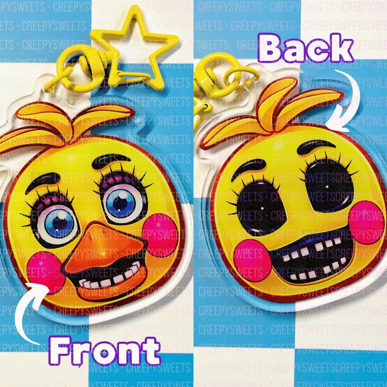 FNAF 2 Toy Animatronic Keychains: Toy Freddy, Toy Bonnie, Toy Chica- 2. ...
