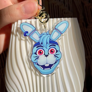 Glamrock Bonnie 2.5" Double-sided Acrylic Charm Keychain, FNAF Security ...