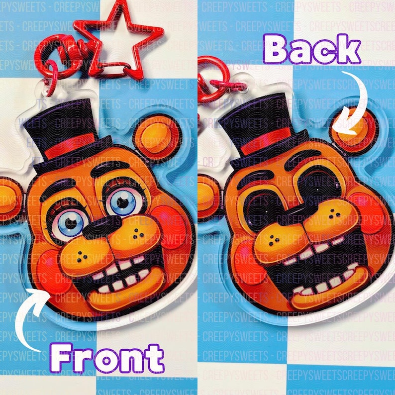 FNAF 2 Toy Animatronic Keychains: Toy Freddy, Toy Bonnie, Toy Chica- 2. ...