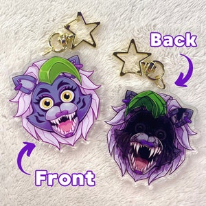 FNAF Security Breach Keychains Glamrock / Shattered Freddy, Monty ...