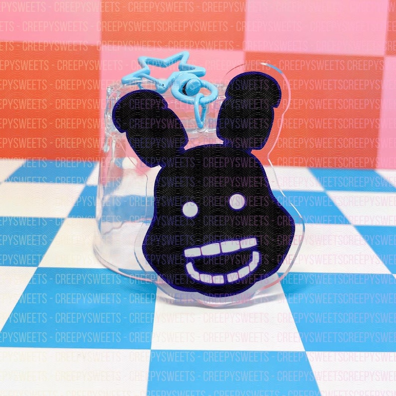 TOY BONNIE Keychain- 2.5" Double-sided Acrylic Charm, FNAF 2 (five ...