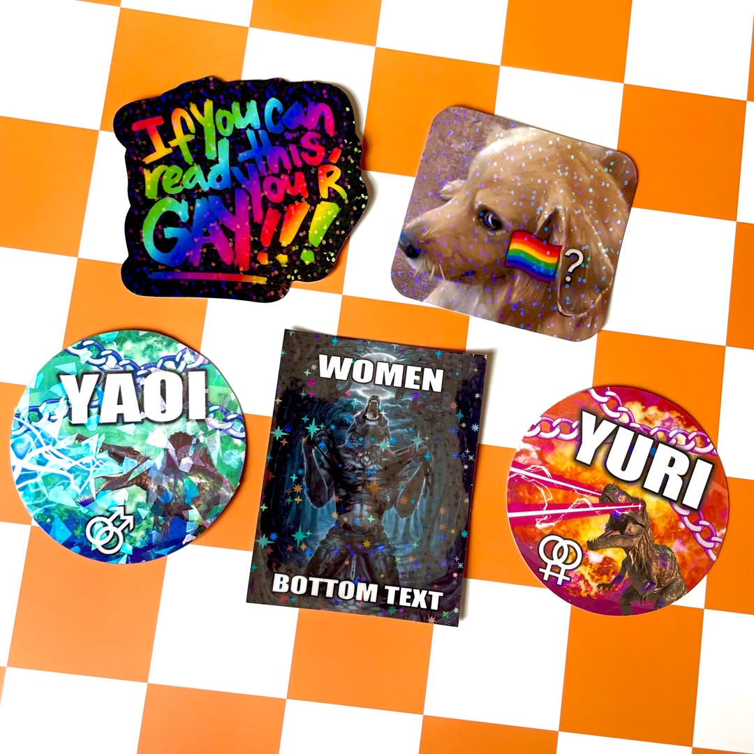 PRIDE Stickers! 3 Inch Hand-made Holographic Stickers / Yuri /yaoi ...