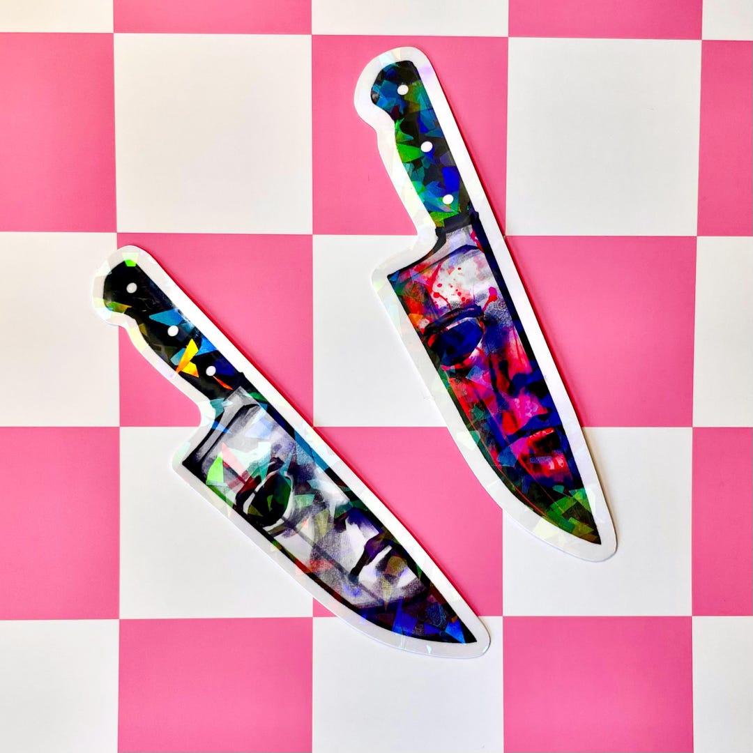 Michael Myers Knife Stickers! 3-inch Hand-made Holographic Stickers ...