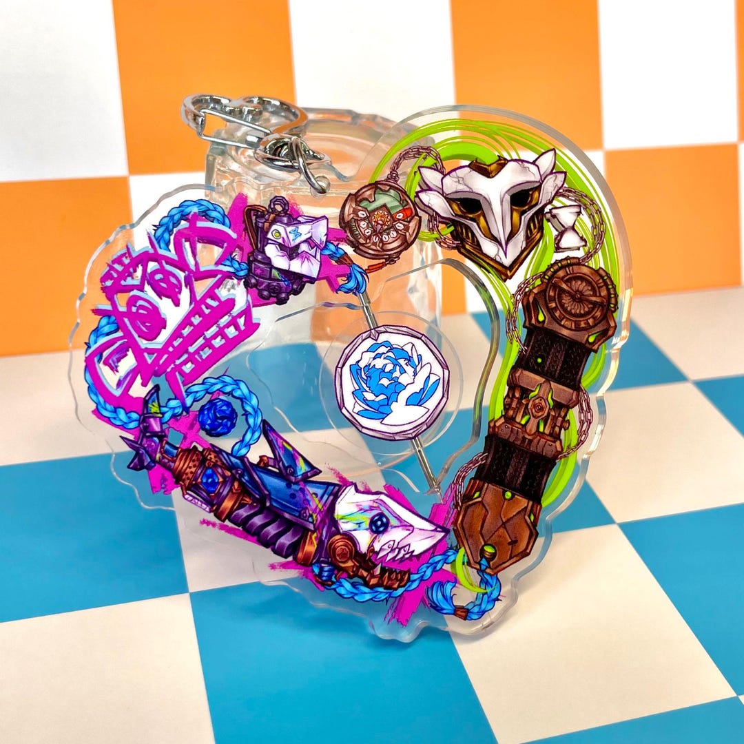 Jinx/ekko Spinning Keychain!! 3.5" Double-sided Acrylic Spinning Charm ...