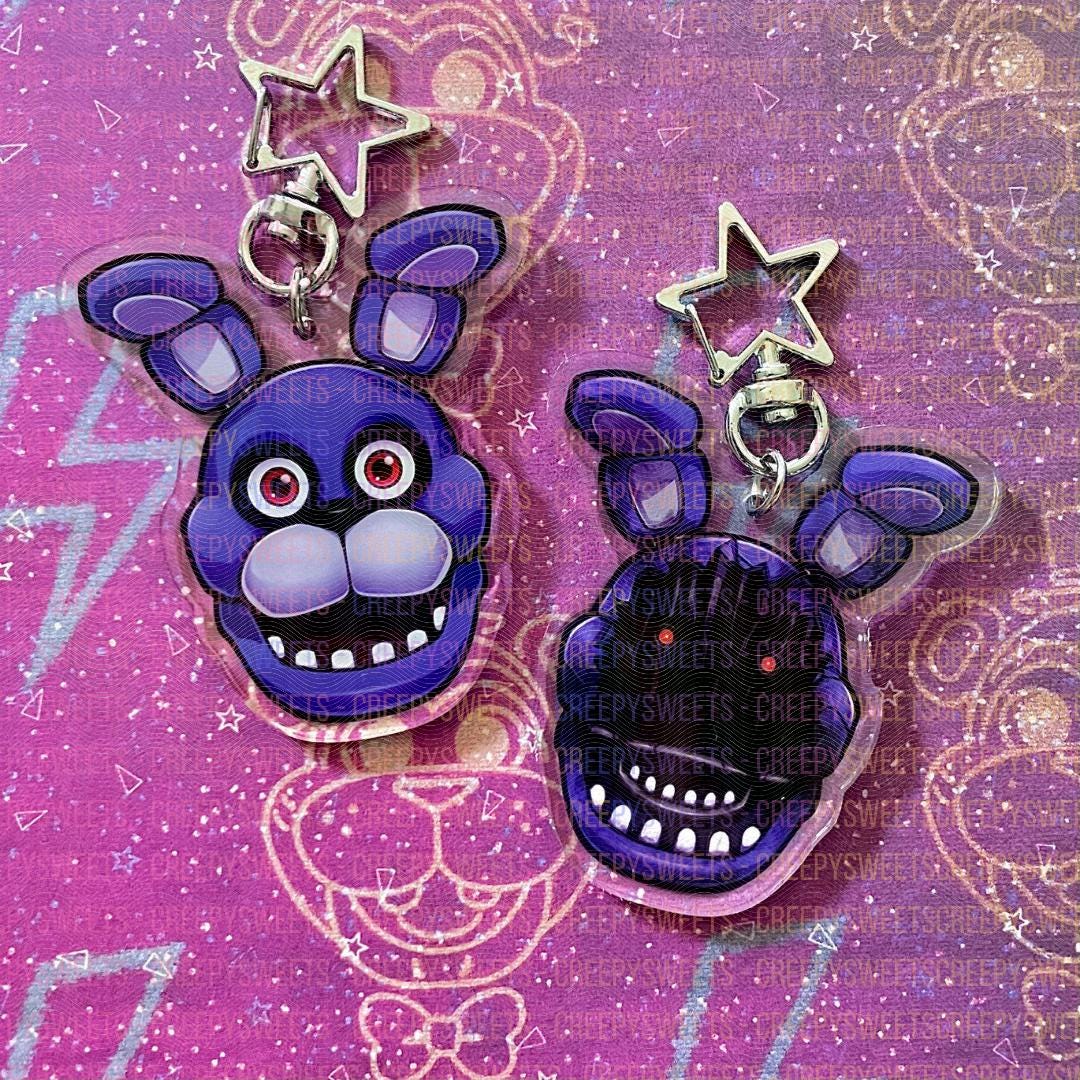 BONNIE- FNAF Keychains 2.5" Double-sided Acrylic Charm FNAF 1 & 2 ...