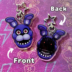 FNAF Keychains Freddy, Bonnie, Chica, Foxy 2.5" Double-sided Acrylic ...