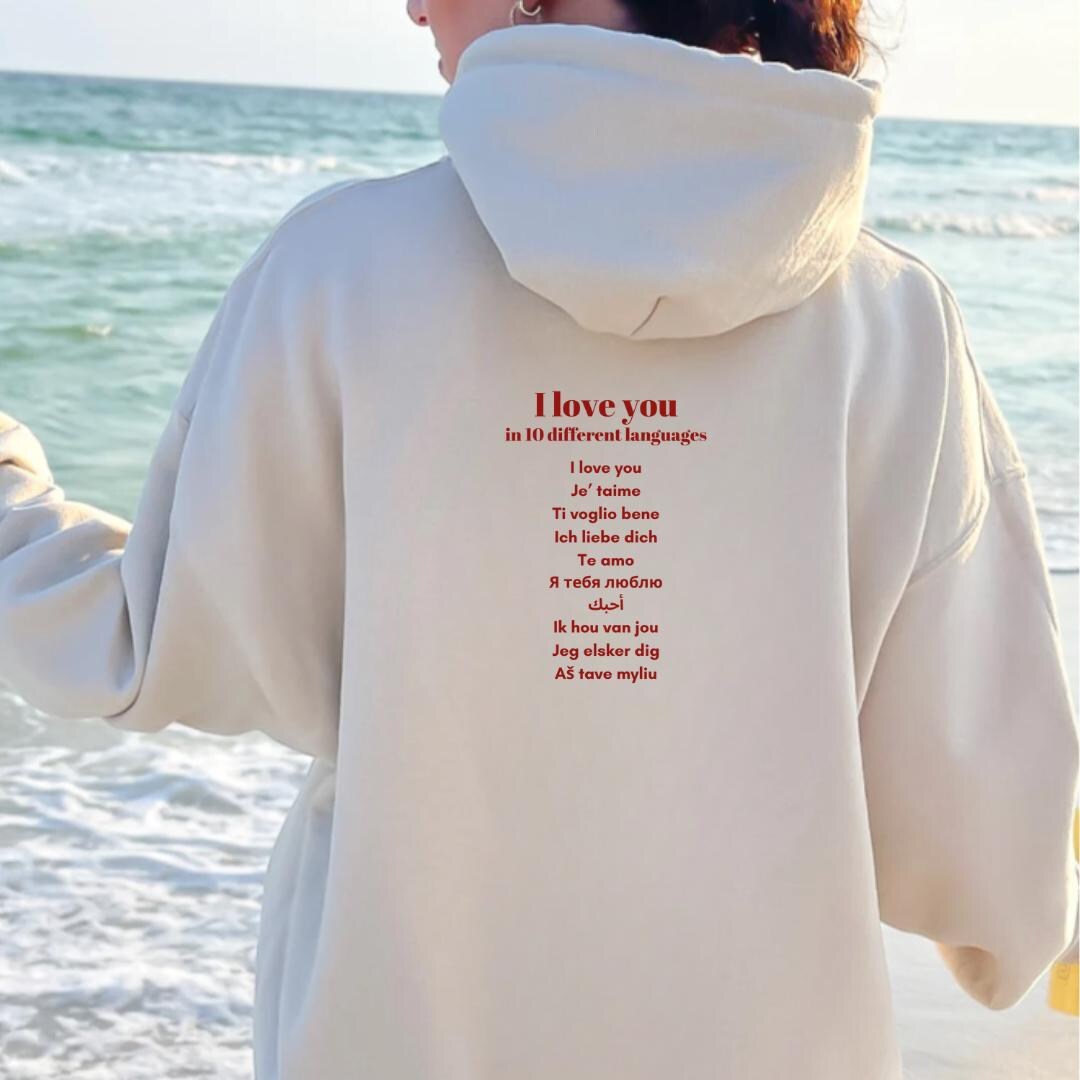 I Love You Different Languages Hoodie - Etsy