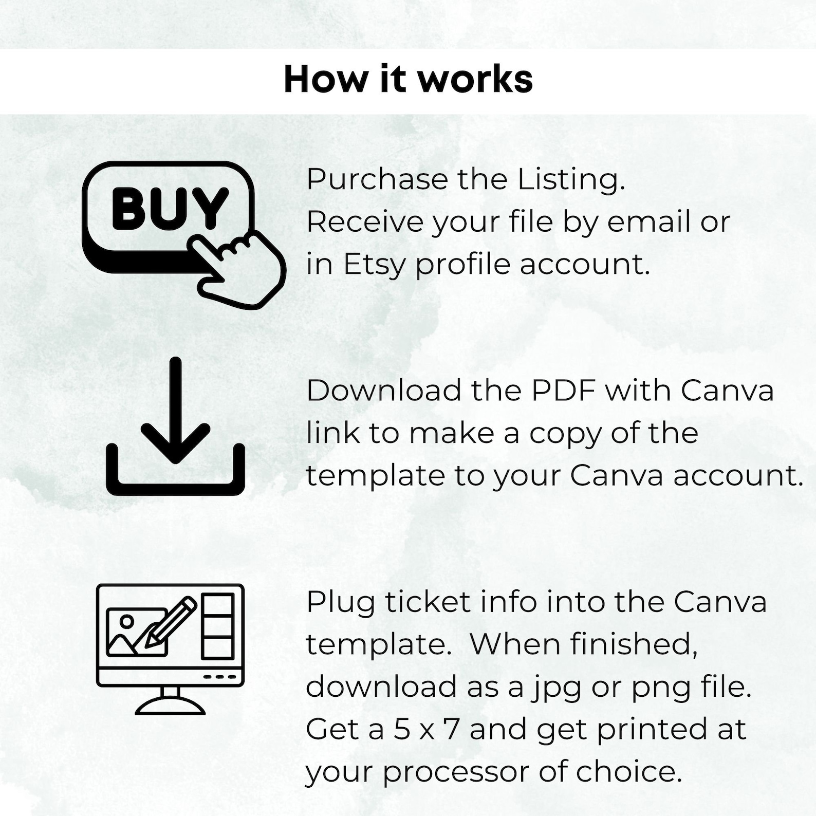 Concert Ticket Template Ticketmaster Design, Concert Ticket Gift, Edit ...