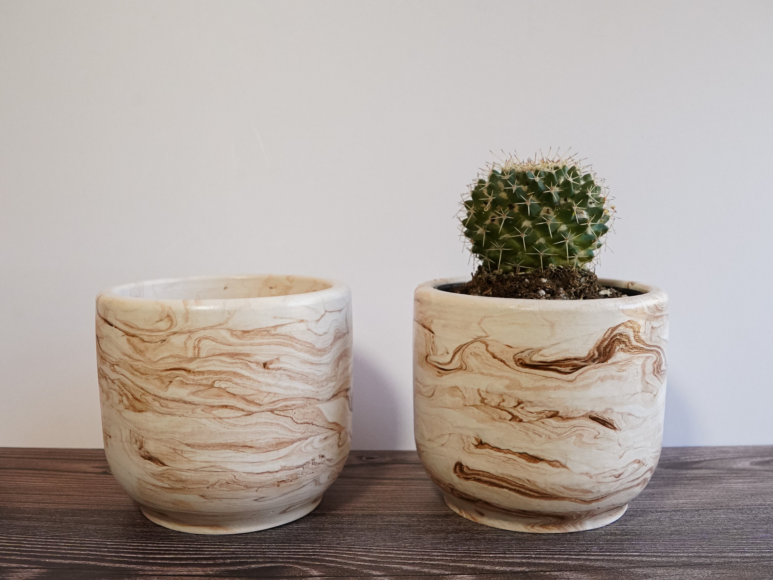Concrete Planter With Drainage, Unique Planter for Office Desk, Outdoor Planters, Handmade ...