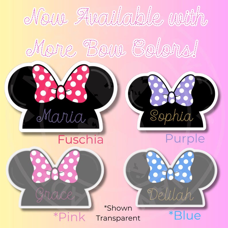 Classic Mouseketeer Embroidered Hat - Custom Sticker, Mickey Mouse Ear ...