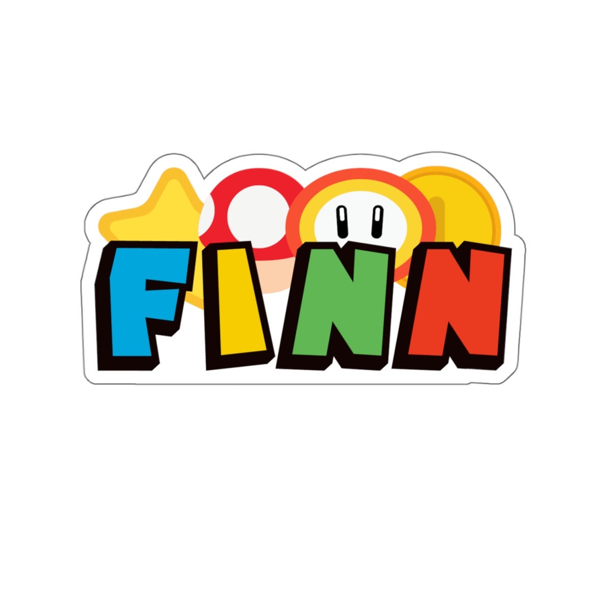 Super Mario Custom Name Sticker for Tablet, Ipad, or Waterbottle, Mario ...