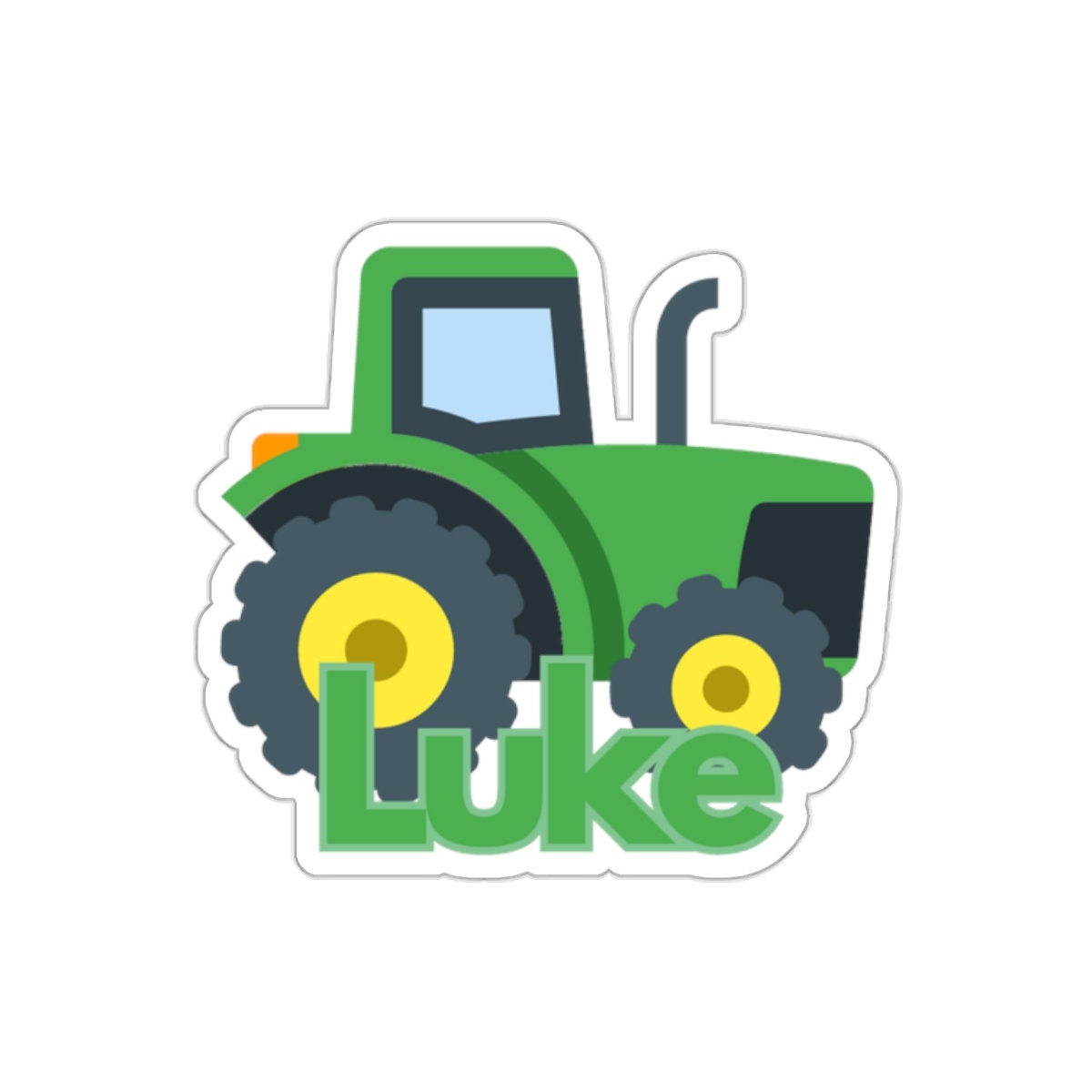 Green Tractor Customized Vinyl Sticker, John Deere Sticker, Farming ...