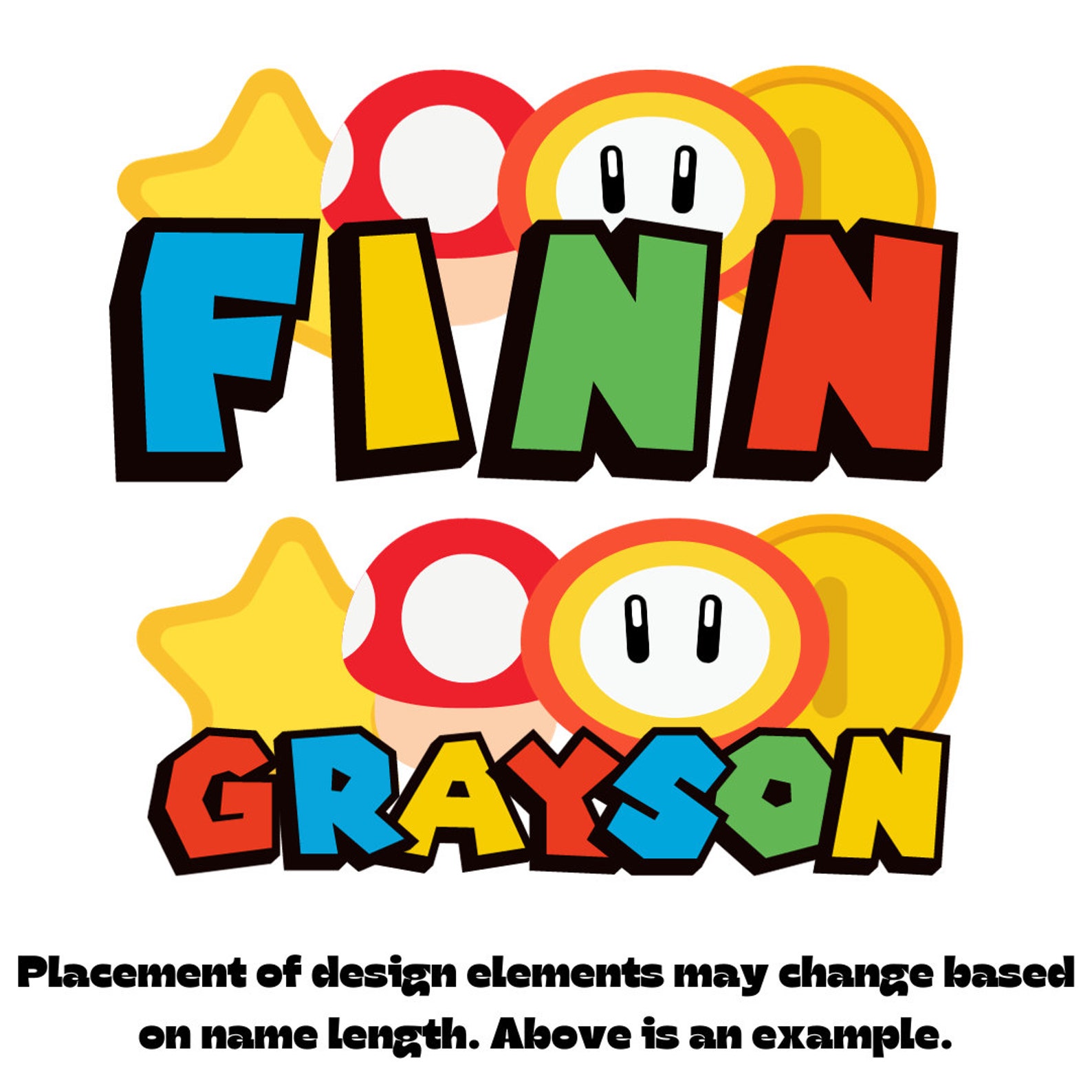 Super Mario Custom Name Sticker for Tablet, Ipad, or Waterbottle, Mario ...