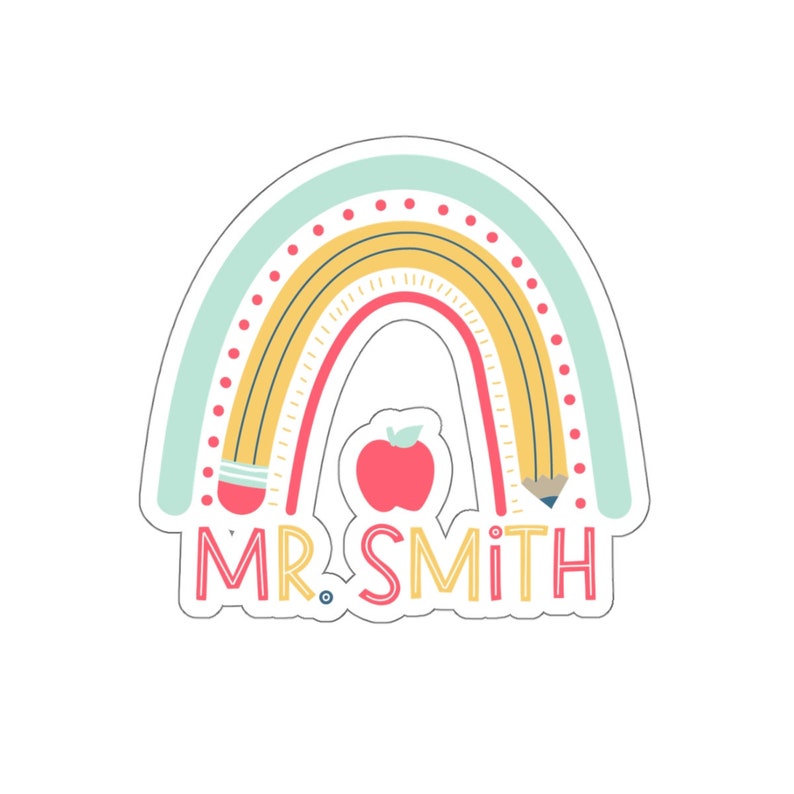 Personalized Teacher Name Sticker, Teacher Appreciation Gift, Preschool ...