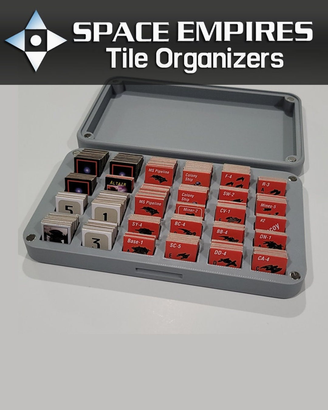 Tile Organizer Boxes W/ Magnetic Lids - Space Empires 4X - Etsy
