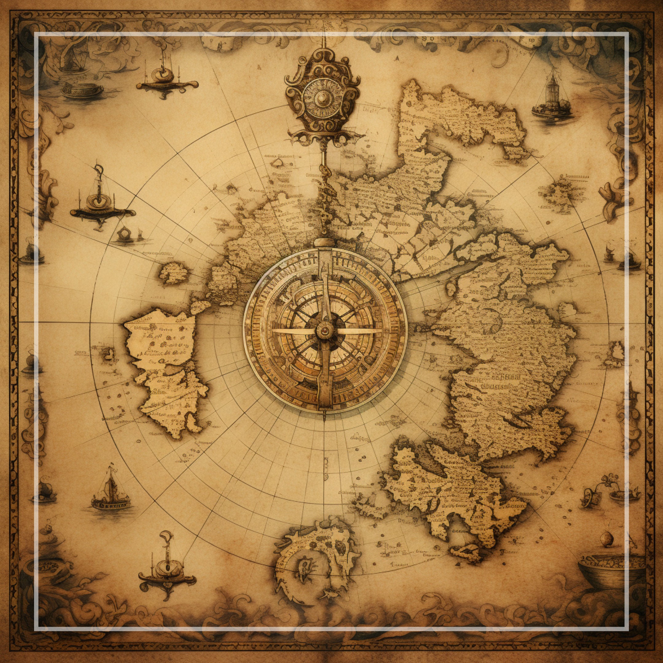Digital Antique Maps Paper Collection - Vintage Cartography - World Map ...