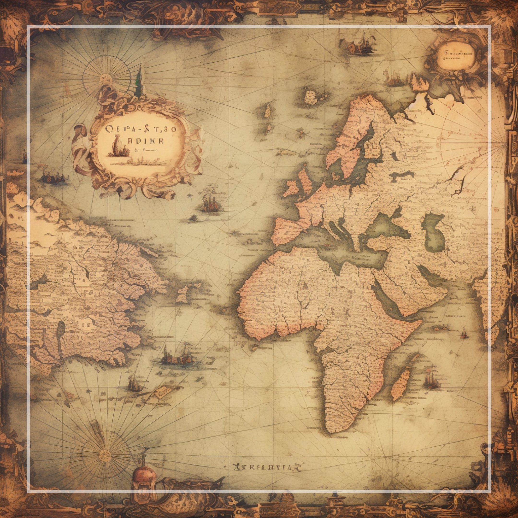 Digital Antique Maps Paper Collection - Vintage Cartography - World Map ...