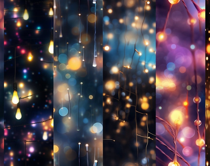 Fairy Lights Clipart, Digital Paper, Bokeh String Lights Clip Art ...