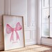 Coquette Pink Princess Bow Digital Wall Art /poster, Coquette Pink Bow ...