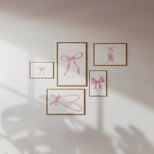 Coquette Pink Princess Bow Digital Wall Art /poster, Coquette Pink Bow ...